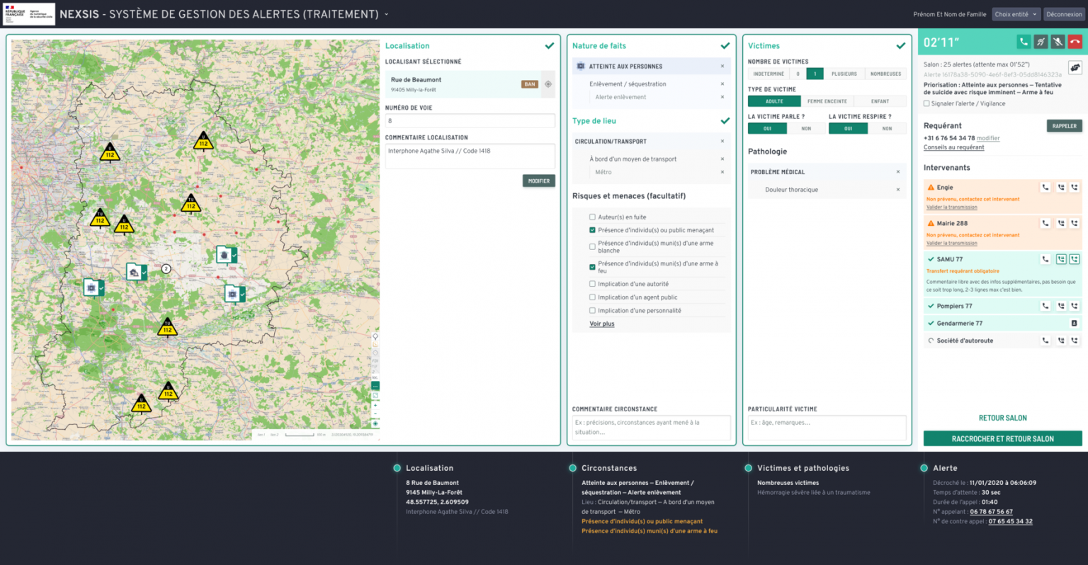 Avancées fonctionnelles sur le produit NexSIS 18-112 - Agence du ...
